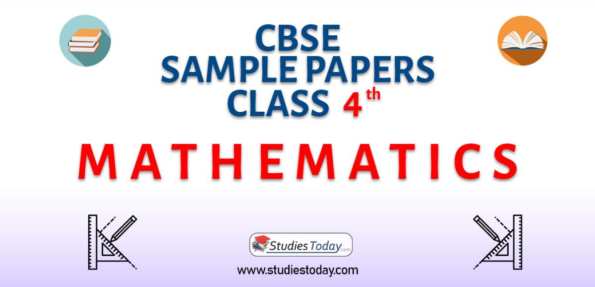 CBSE Sample Paper Class 4 Mathematics for 2024-2025